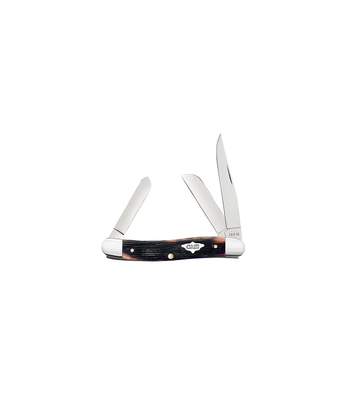 Case XX Medium Serpentine Stockman - Barnboard Purple Bone Handles