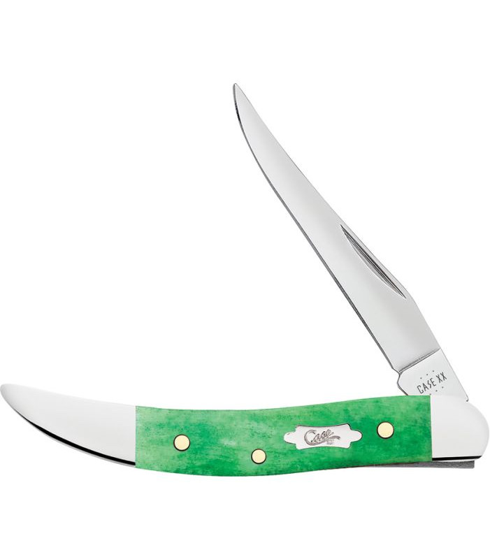 Case XX Small Texas Toothpick - Emerald Green Smooth Bone