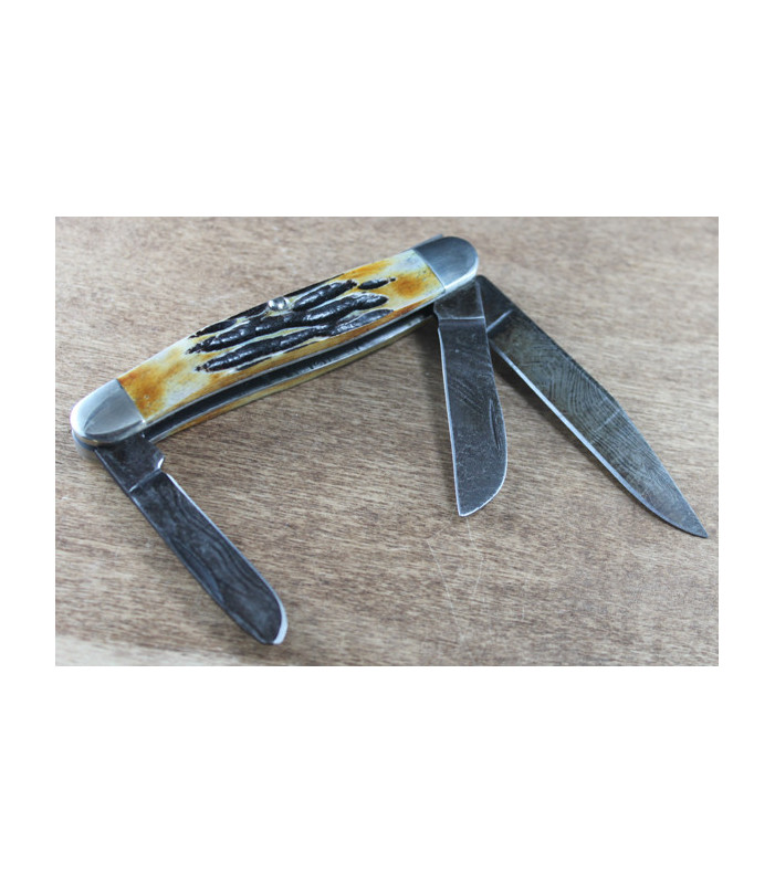 Stockman Stag Bone Damascus