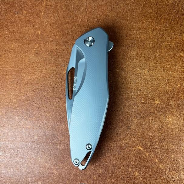 Koenig Arius Flipper - M390 - Polished Flats - Patterned - Satin Hardware
